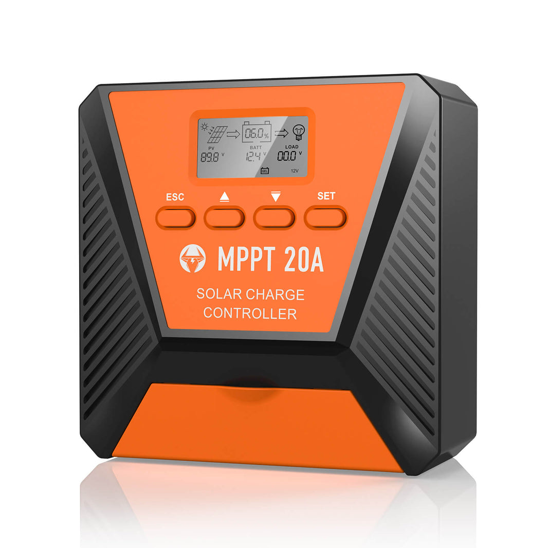 Topbull 20A MPPT Solar Charge Controller 12V/24V Auto Adaptive